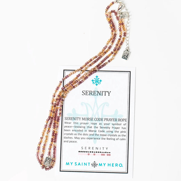 Serenity Morse Code Prayer Rope Necklace - Faith Jewelry – My Saint My Hero