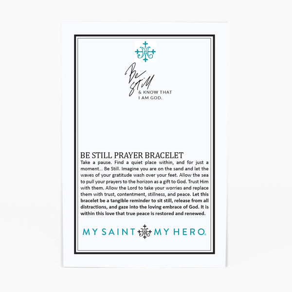 Be Still Prayer Bracelet - Frosted Quartz – My Saint My Hero